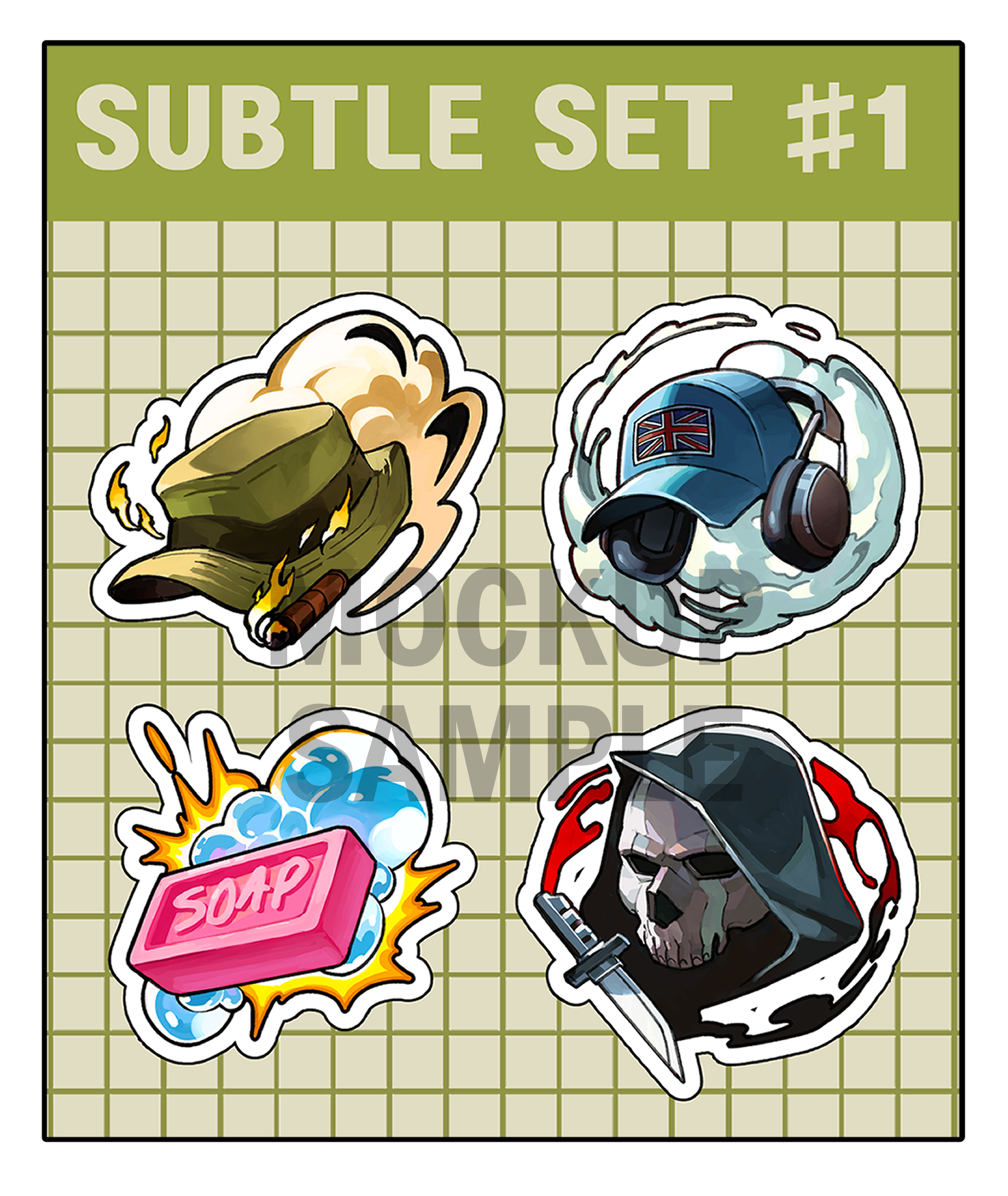 Subtle Sticker Sheet – bluegiragi